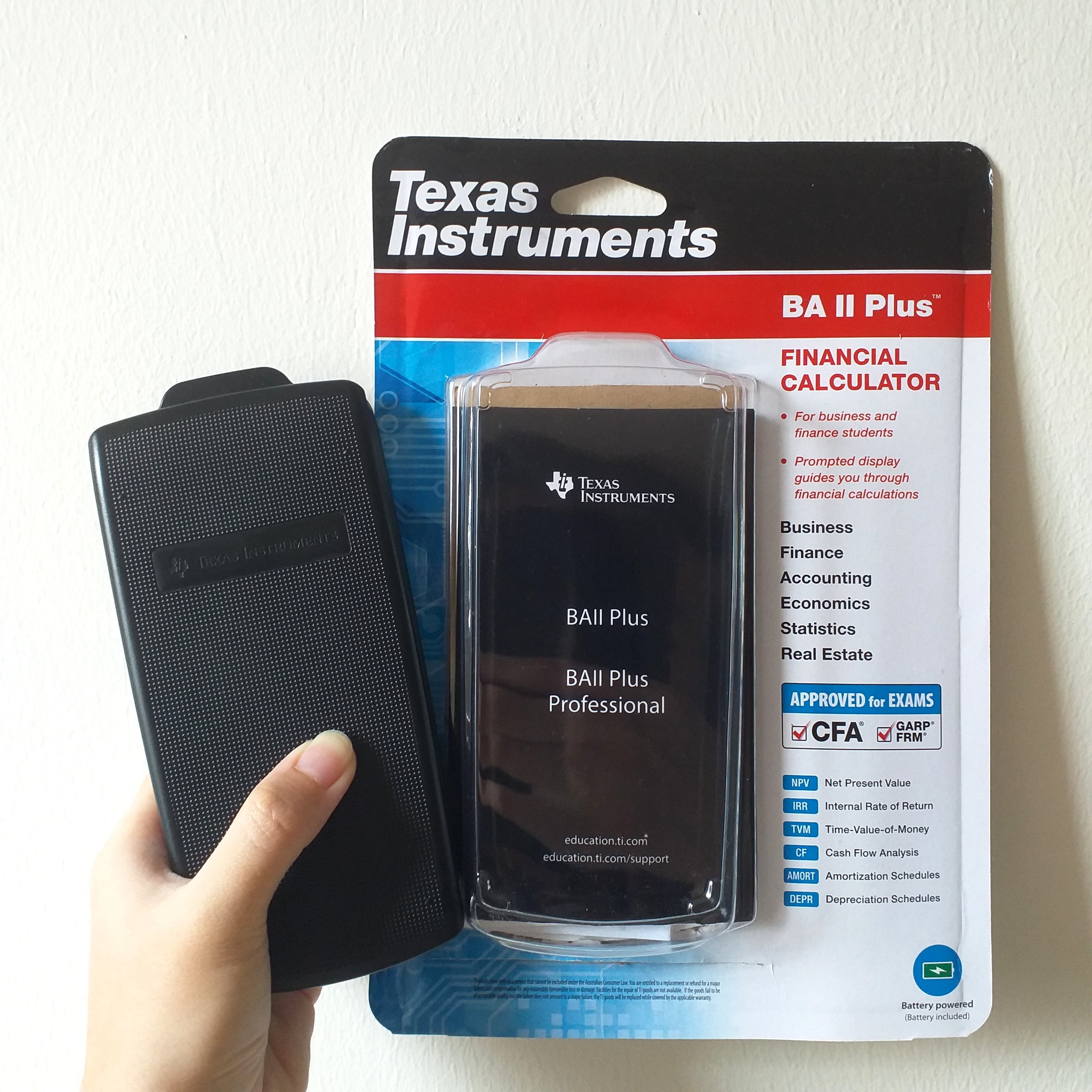 Texas Instruments TI BA II BAII Plus Financial Calculator, Mobile ...