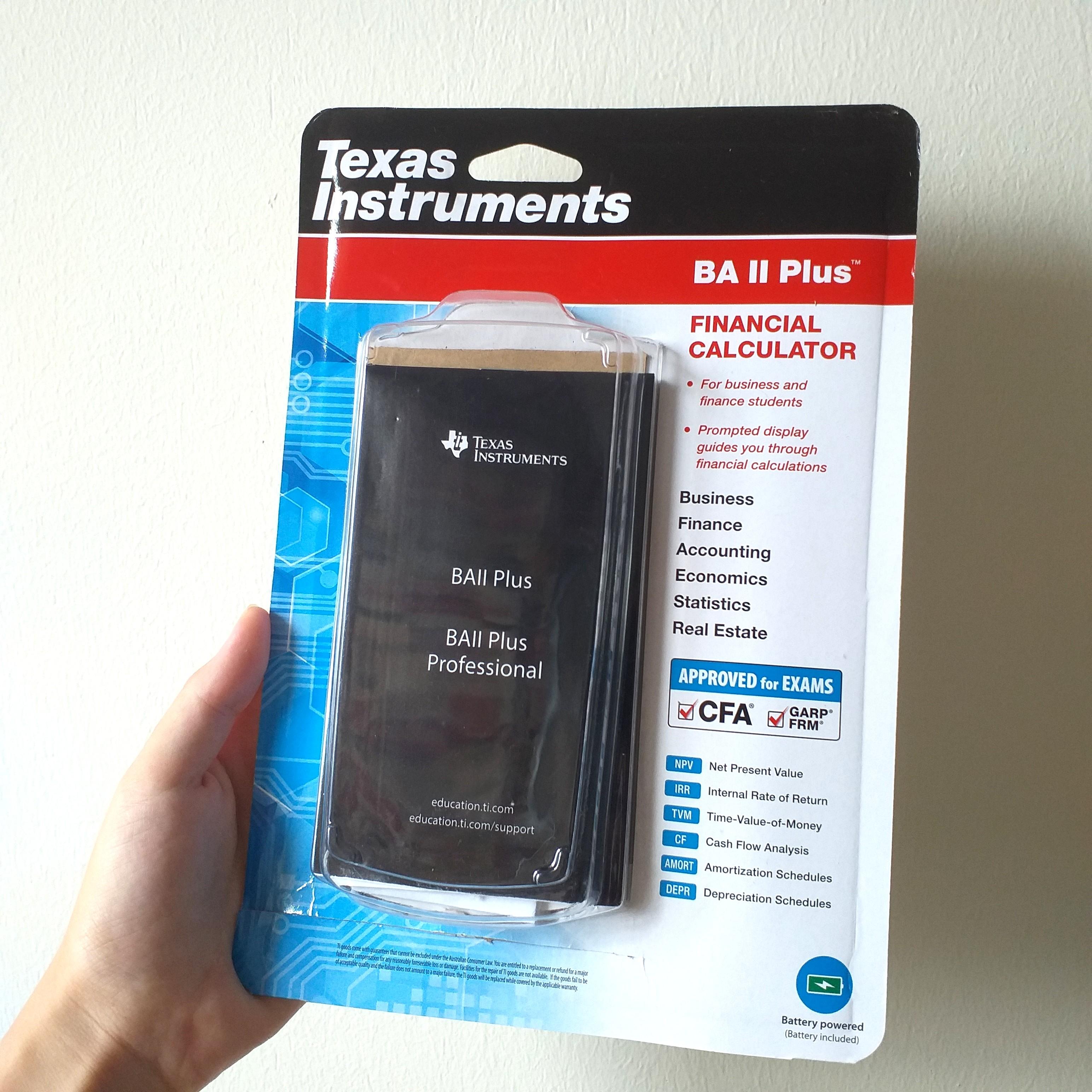 Texas Instruments TI BA II BAII Plus Financial Calculator, Mobile ...