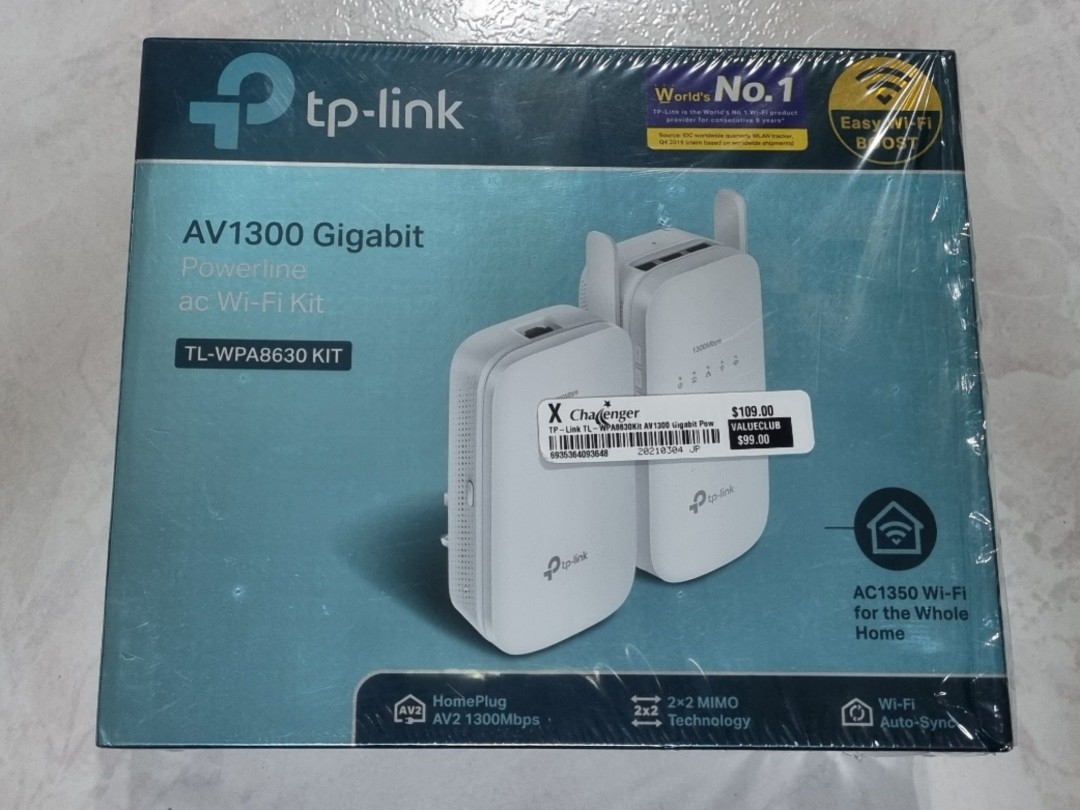 TP-Link TL-WPA8630 KIT AV1300 Gigabit Powerline AC Wifi, Computers ...