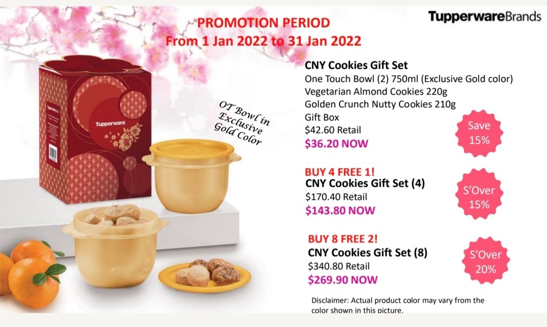 Tupperware Chinese New Year Cookies Set, Furniture & Home Living ...