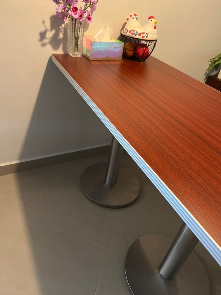 vintage retro cafe diner style dining table wood, Furniture & Home ...