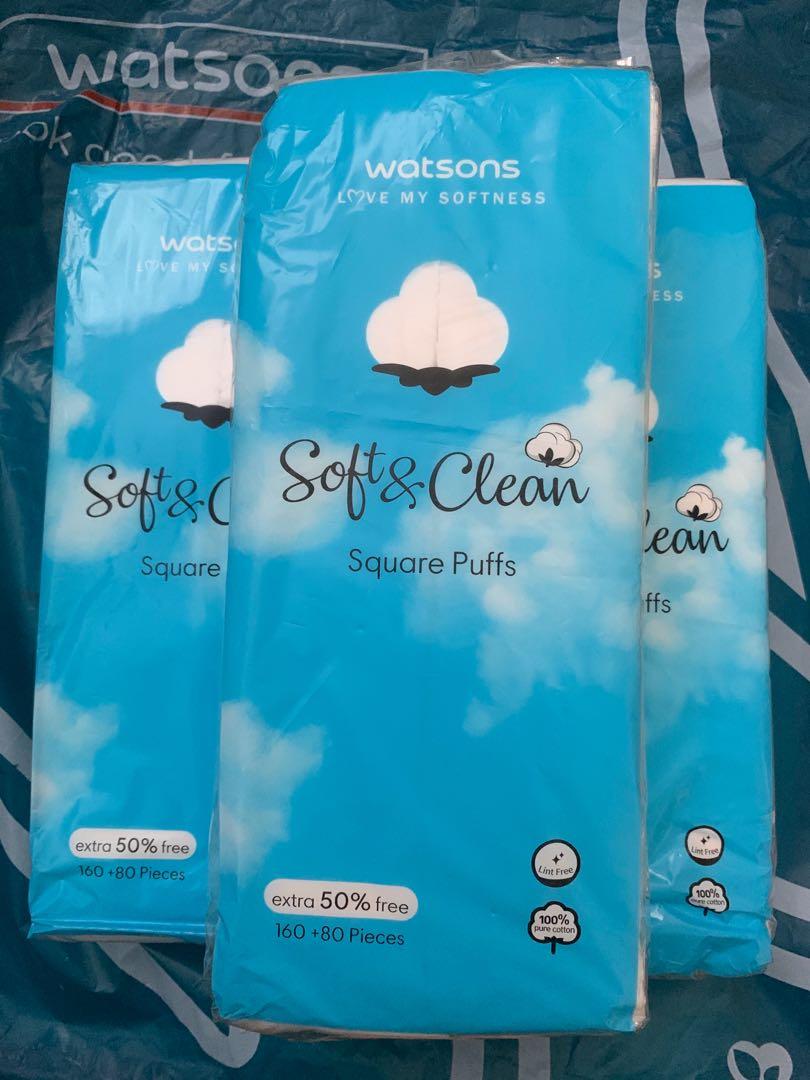 Watsons Cotton Square Puff, Beauty & Personal Care, Face, Face Care on ...