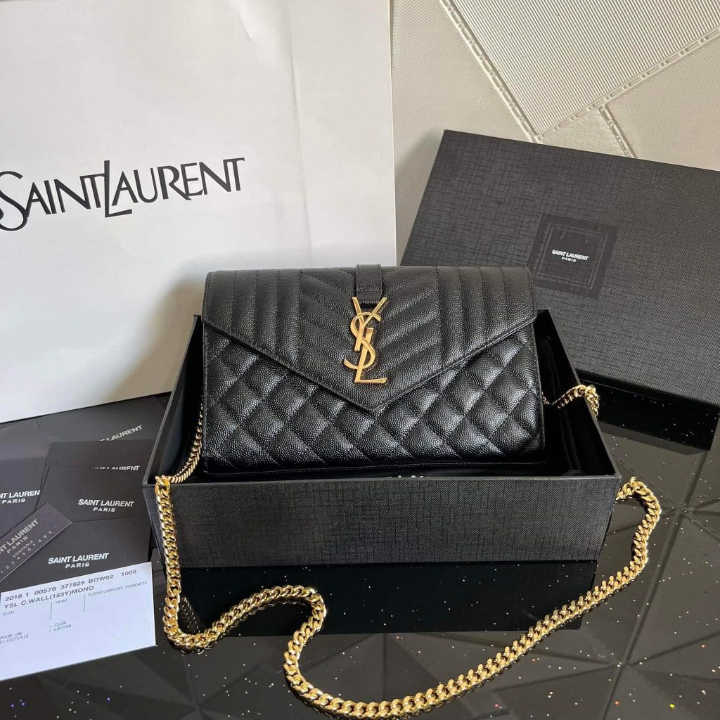 YSL mini sling Caviar leather Lampo zip, Luxury, Bags & Wallets on ...