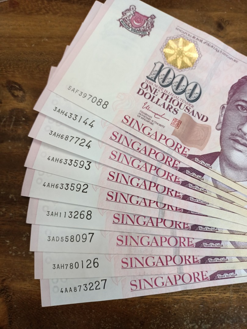 $1k sgd note currency sg $1000 dollar series, Hobbies & Toys ...