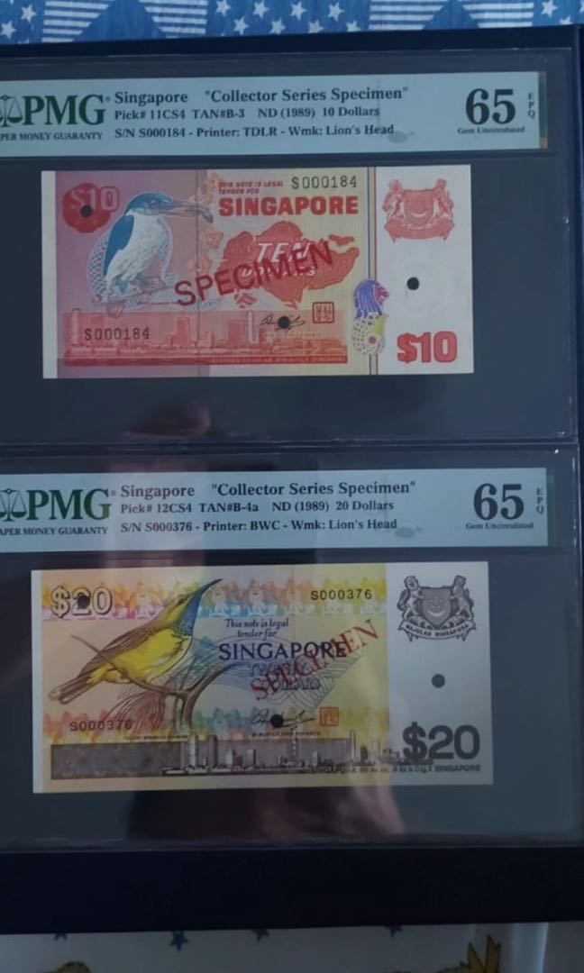 10 and 20 sgd vintage notes BIRD SERIES, Hobbies & Toys, Memorabilia ...