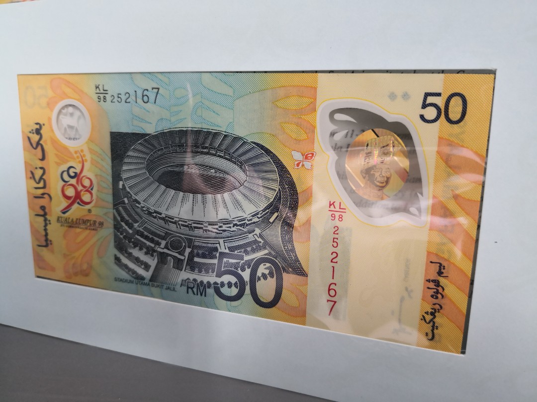 1998 SUKOM RM50 Commemorative Polymer Banknote, Hobbies & Toys, Collectibles & Memorabilia ...