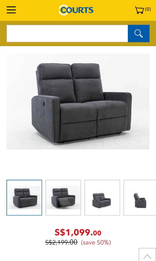 2 seater kosmo recliner sofa., Furniture & Home Living, Furniture ...