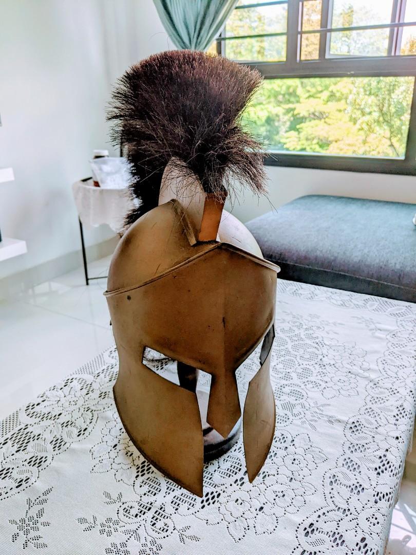 300 Spartan Iron Helmet With Stand, Hobbies & Toys, Memorabilia ...