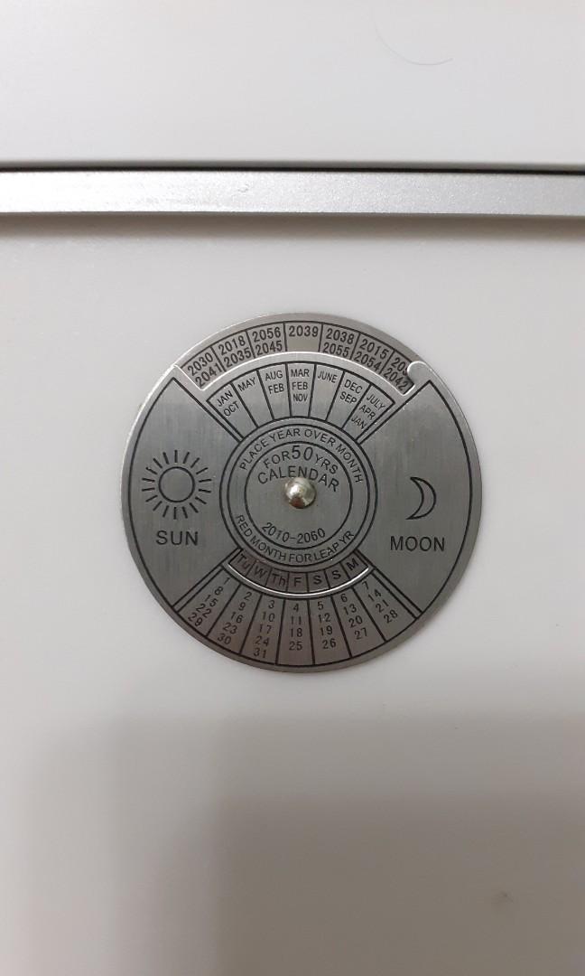 Coin-sized 50 year calendar, Hobbies & Toys, Stationery & Craft, Other ...