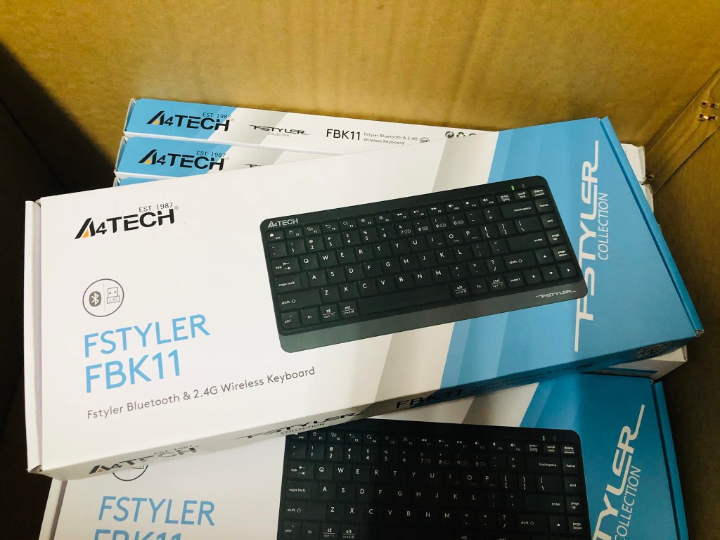 A4Tech FBK11 Bluetooth & 2.4G Wireless Keyboard Black, Computers & Tech ...