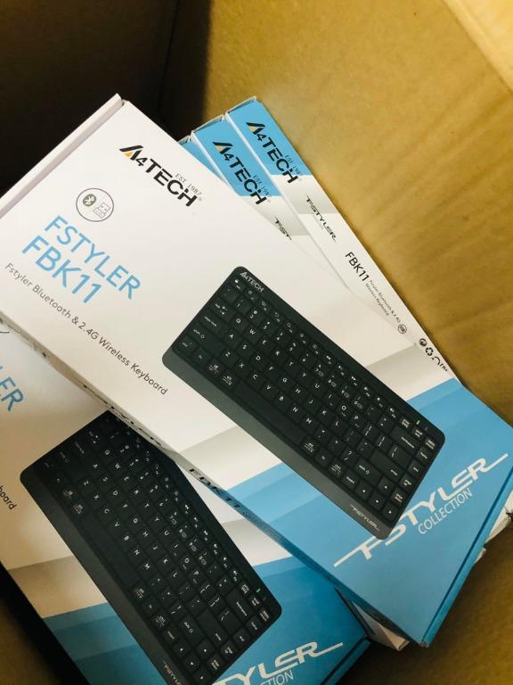 A4Tech FBK11 Bluetooth & 2.4G Wireless Keyboard Black, Computers & Tech ...