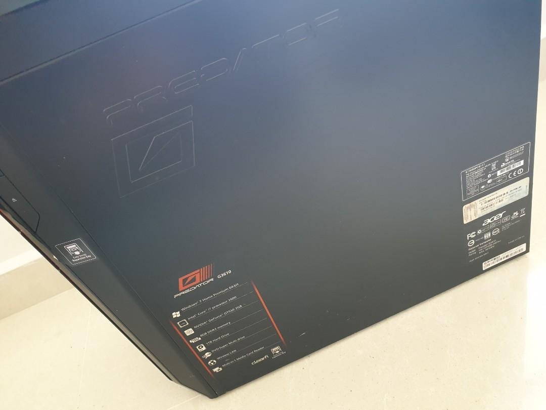 Acer Predator G3610 Desktop nVidia GeForce GT650, Computers & Tech ...