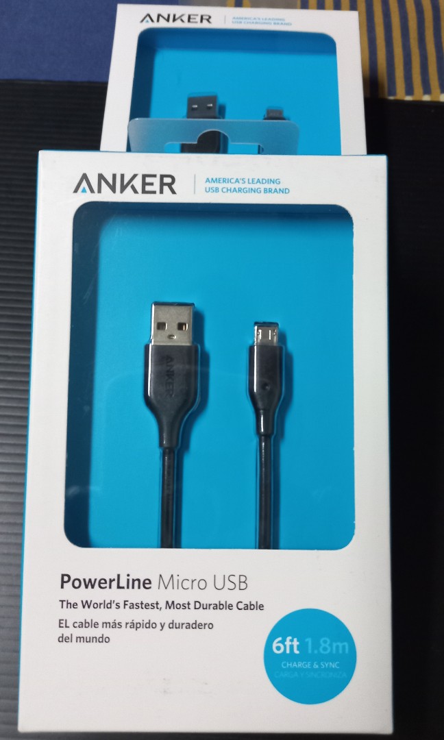 Anker PowerLine USB to Micro USB 6 ft, Mobile Phones & Gadgets, Mobile ...