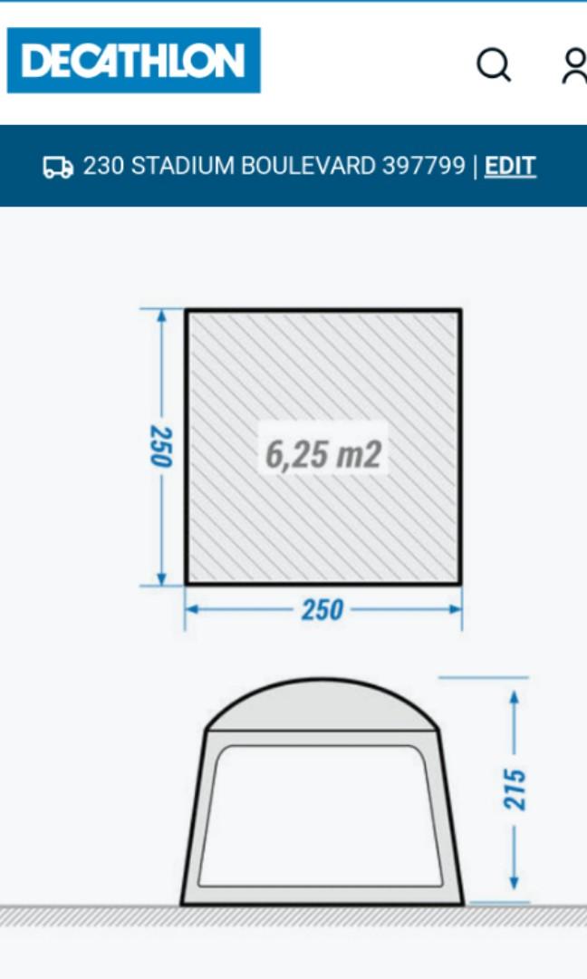 ARPENAZ BASE M TENT, Sports Equipment, Hiking & Camping on Carousell