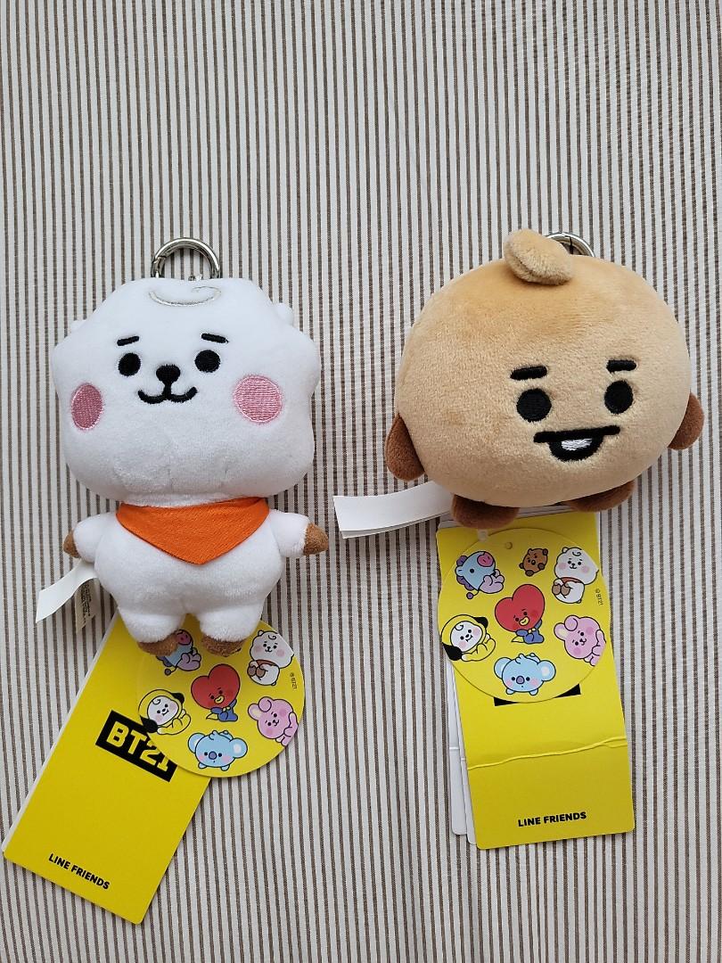 BT21 plush keyring / bag charm - RJ and Shooky, Hobbies & Toys, Memorabilia & Collectibles, K ...
