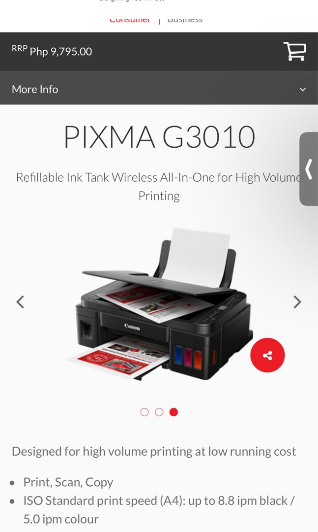 Canon Pixma G3010 Printer, Computers & Tech, Printers, Scanners ...