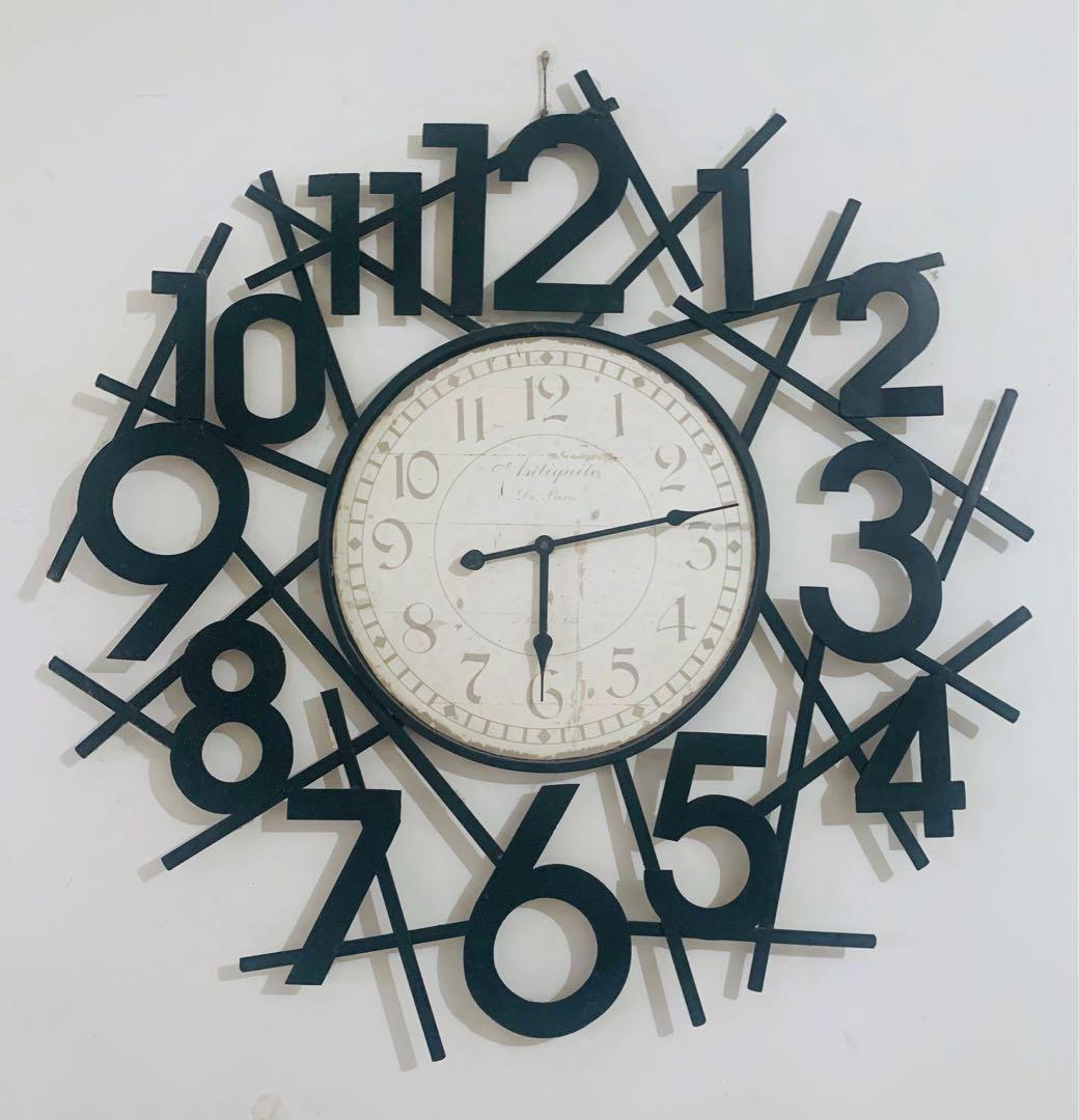 Clock - Rustic Industrial theme, Furniture & Home Living, Home Decor ...