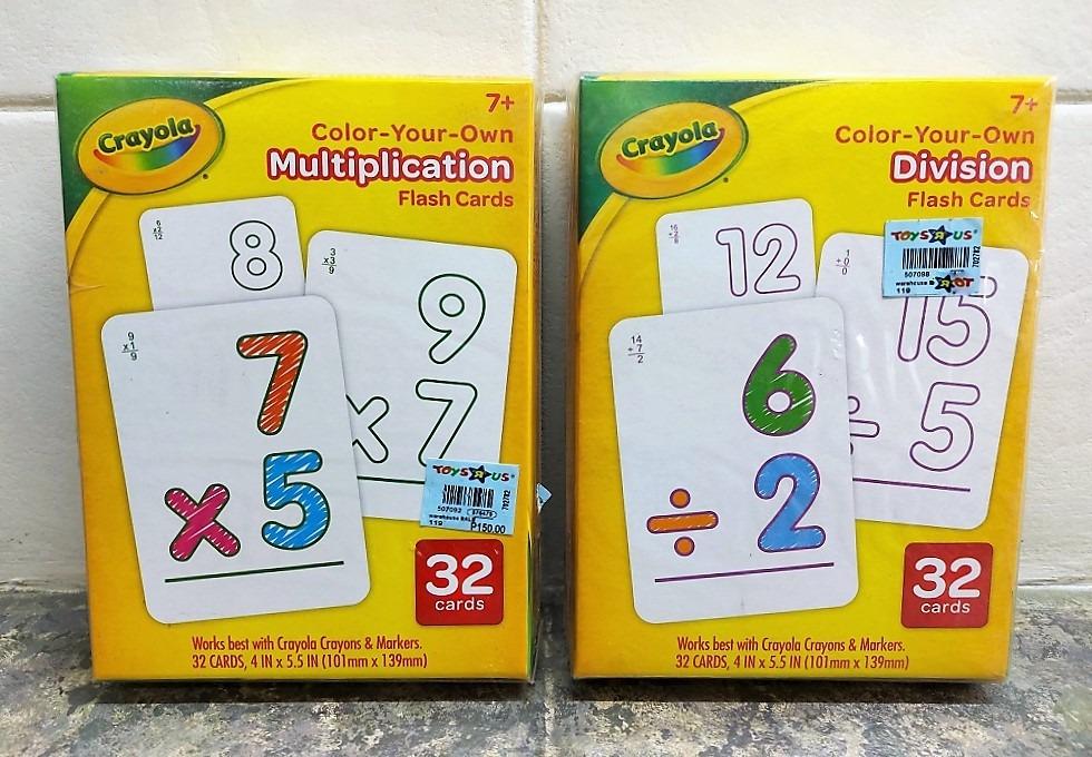 CRAYOLA Color Your Own Flash Cards Set (Multiplication & Division ...