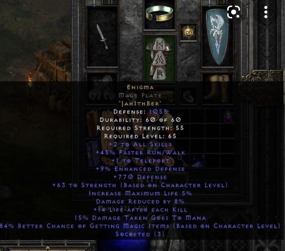 Enigma end game D2R armor may be differ, Video Gaming, Gaming ...