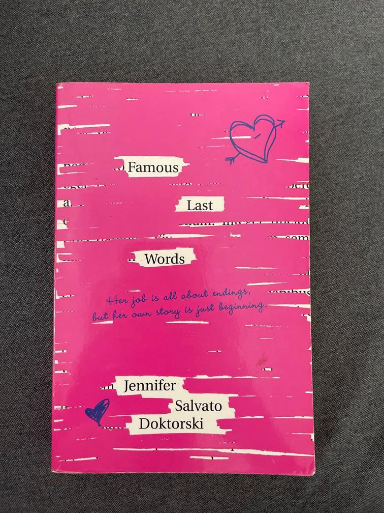 Famous Last Words book, Hobbies & Toys, Books & Magazines, Fiction ...