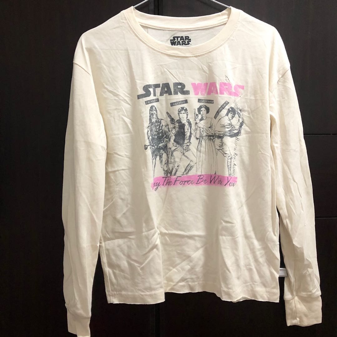 Fifth Sun Star Wars Beige Long Sleeve Top Chewbacca Han Solo Princess ...