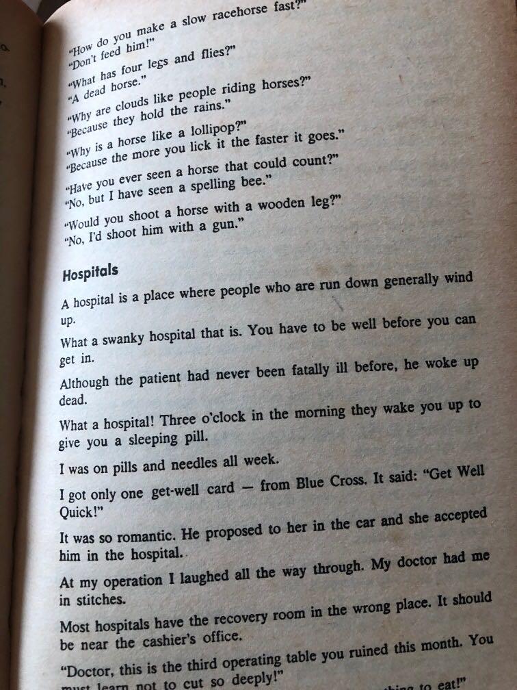 Free book : 5000 one and two line jokes, Hobbies & Toys, Books ...