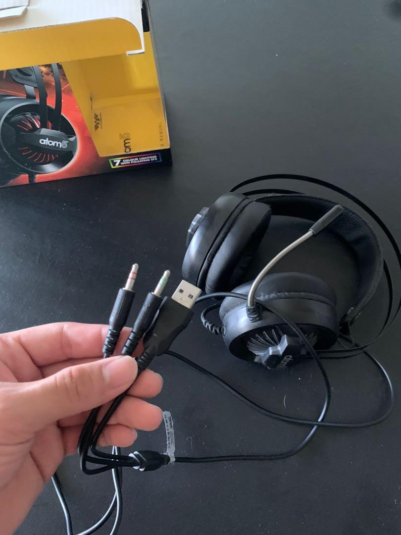gaming headset armageddon atom 5, Audio, Headphones & Headsets on Carousell