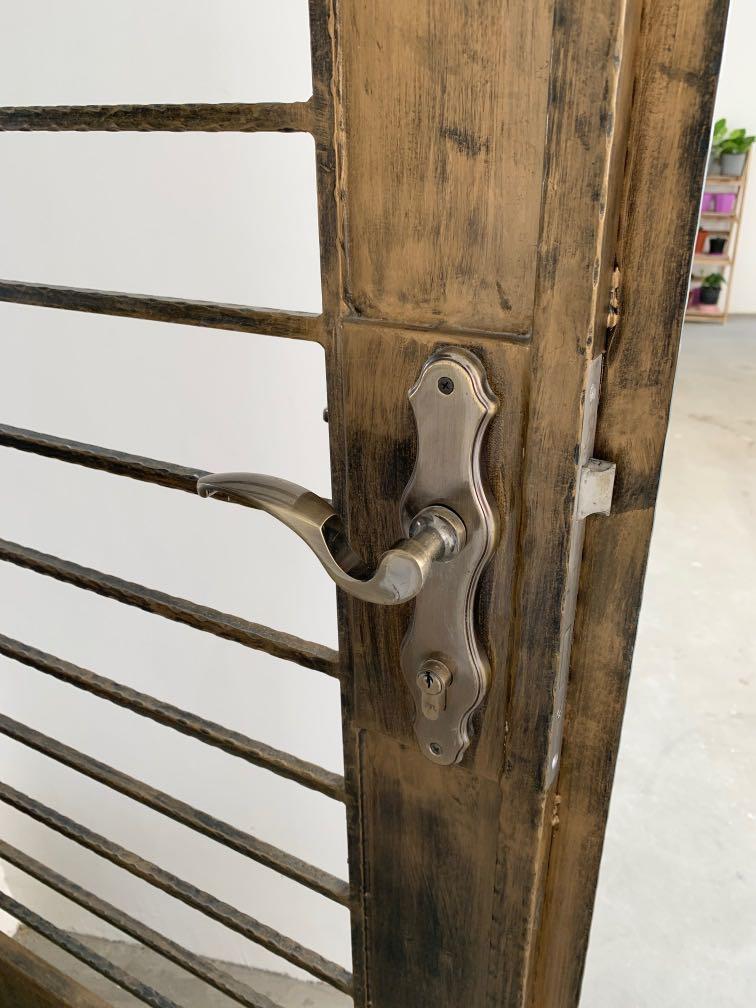 new HDB bto iron wrought gate original, Furniture & Home Living ...