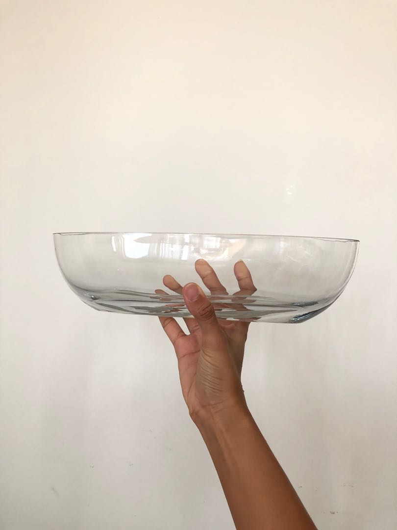 Horizontal low glass vase, Furniture & Home Living, Home Decor, Vases ...