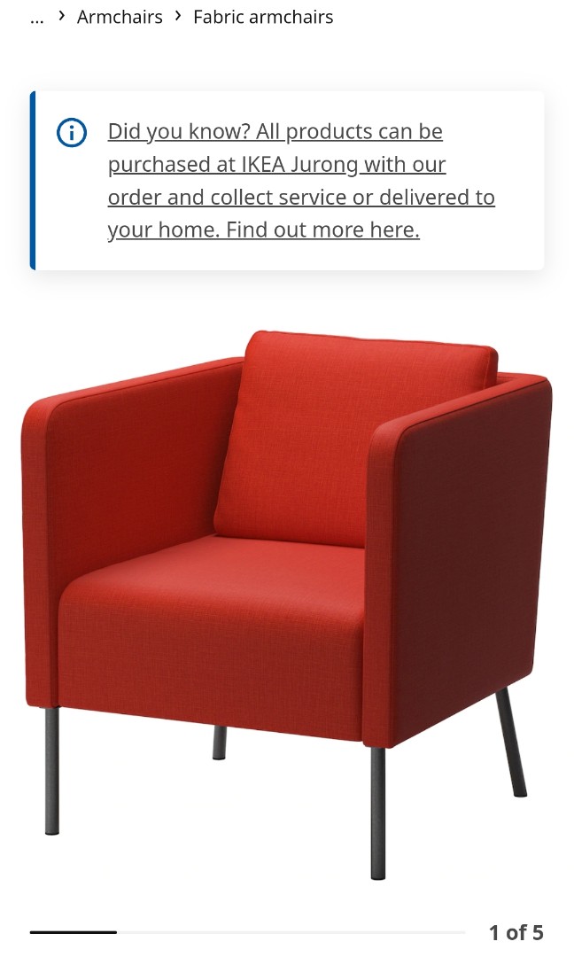 IKEA Ekero Arm Chair, Furniture & Home Living, Furniture, Chairs on ...