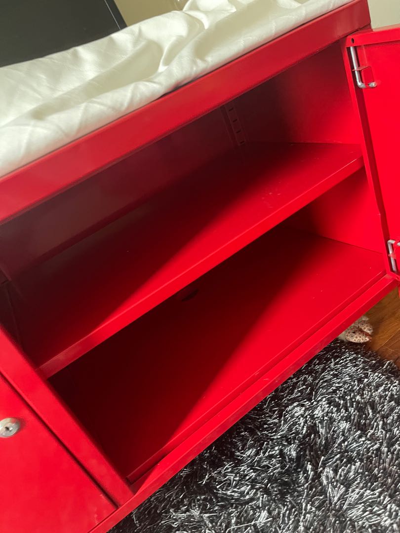 Ikea red cabinet, Furniture & Home Living, Furniture, Shelves, Cabinets ...