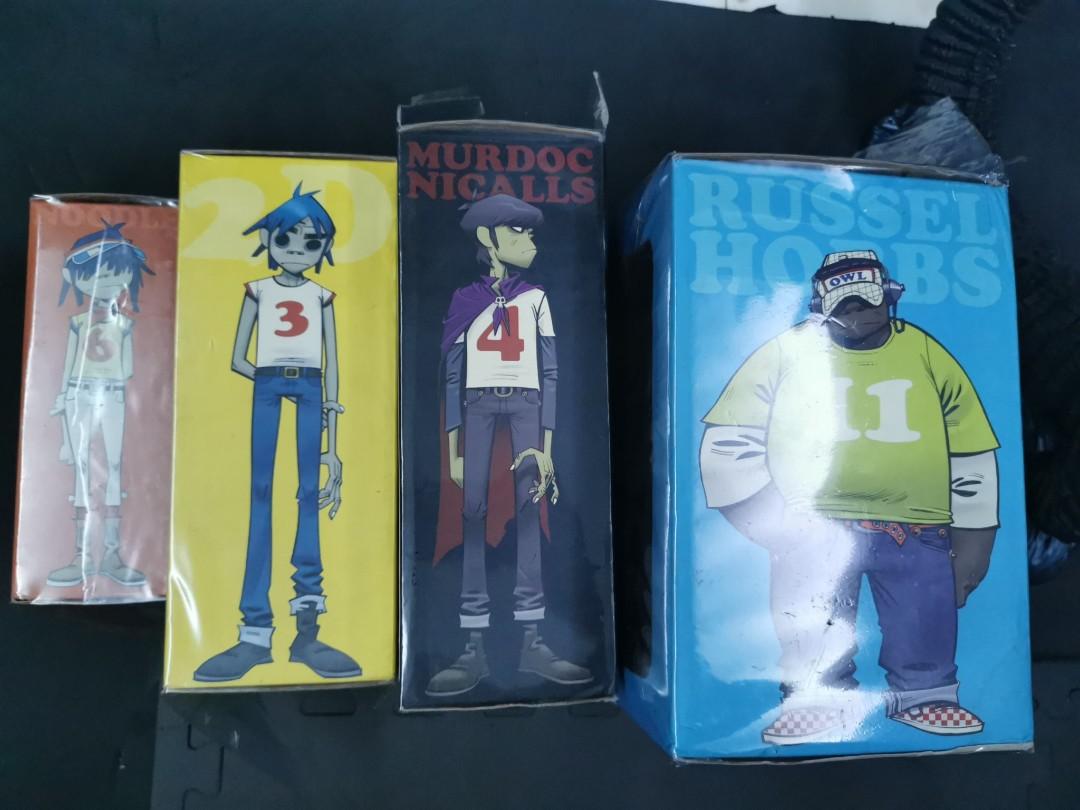 Kidrobot Gorillaz Complete Set of 4 - 2D, Noodle, Murdoc, and Russel ...