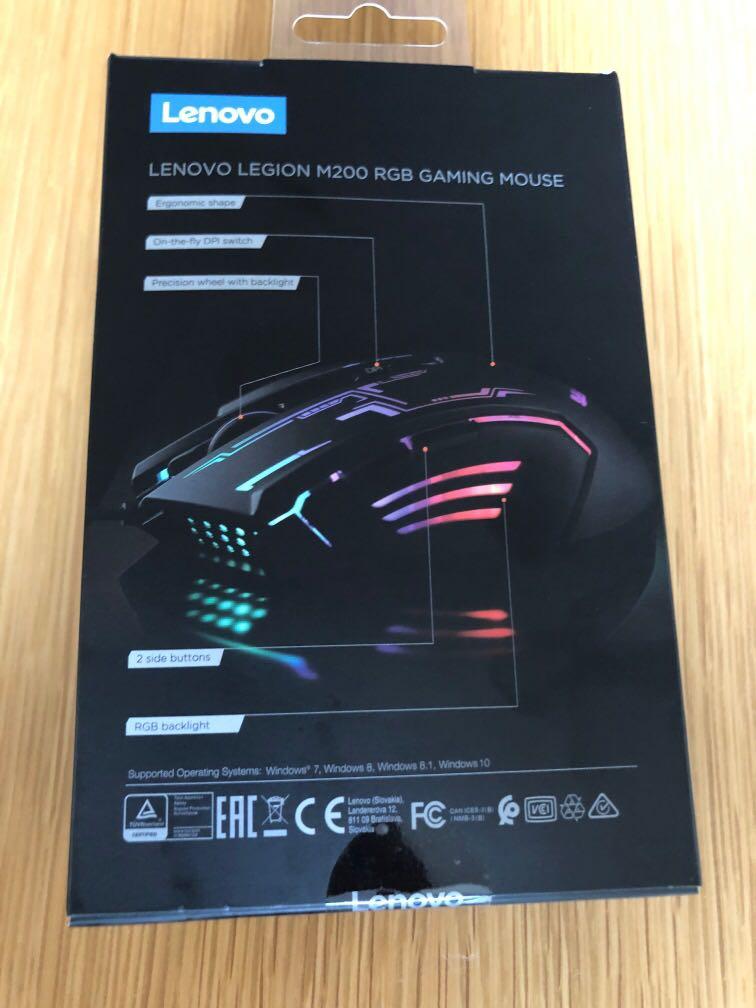 LENOVO LEGION M200 RGB GAMING MOUSE, 電腦＆科技, 電腦周邊及配件, 電腦滑鼠及相關產品 - Carousell