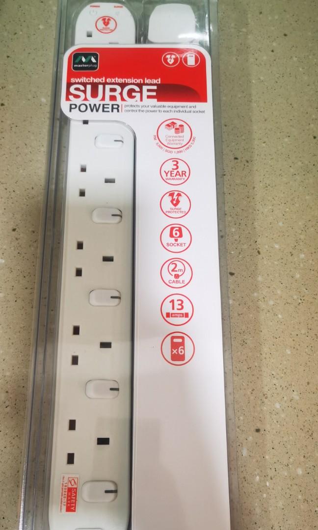 Masterplug switched extension sockets board, TV & Home Appliances ...
