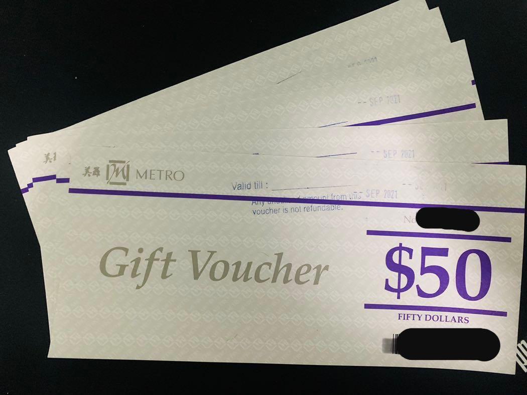 Metro Voucher x 4 - Valid till Dec 2023, Tickets & Vouchers, Vouchers ...