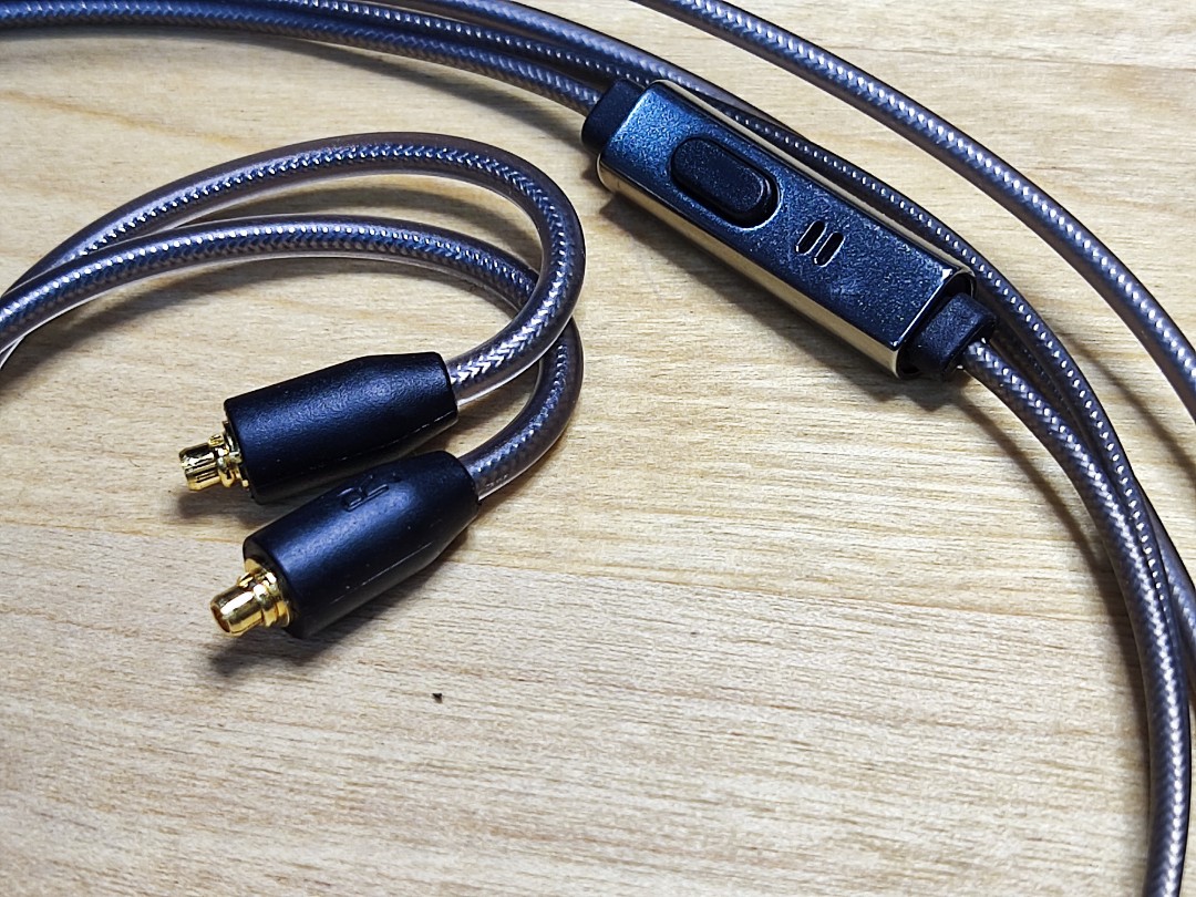 MMCX connector to 3.5MM connection cable for IEM with microphone and ...