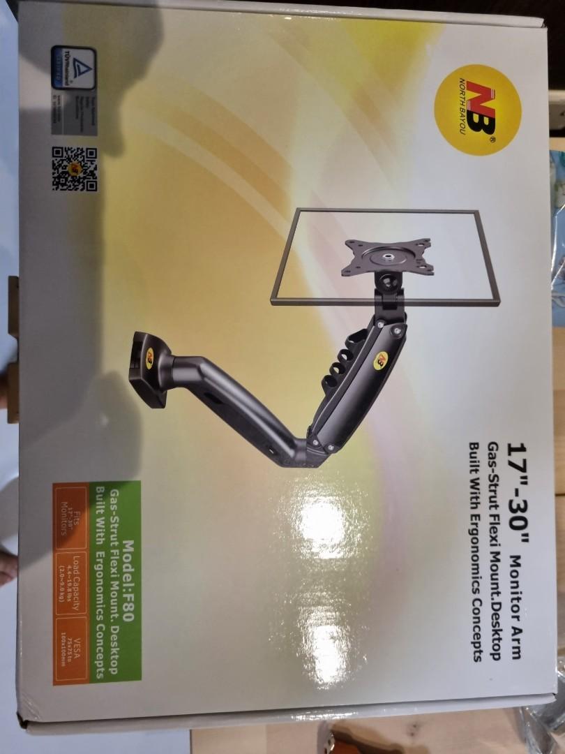Monitor arm NB F80 for monitor up to 30inch, Computers & Tech, Parts ...