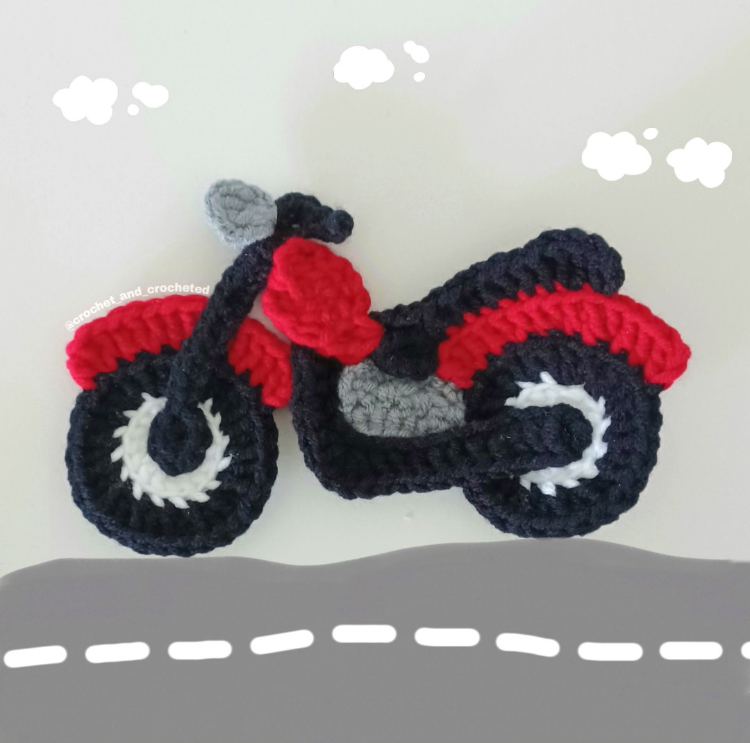 motorbike crochet keychain / decoration, Hobbies & Toys, Stationery ...