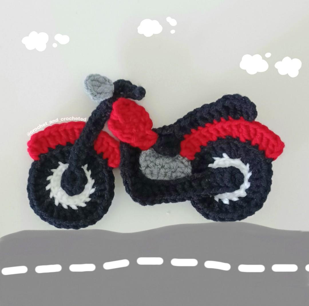 motorbike crochet keychain / decoration, Hobbies & Toys, Stationery ...