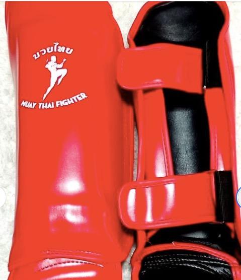 Muay Thai Shin Guard Made In Thailand Red Black Size S M L XL Original ...