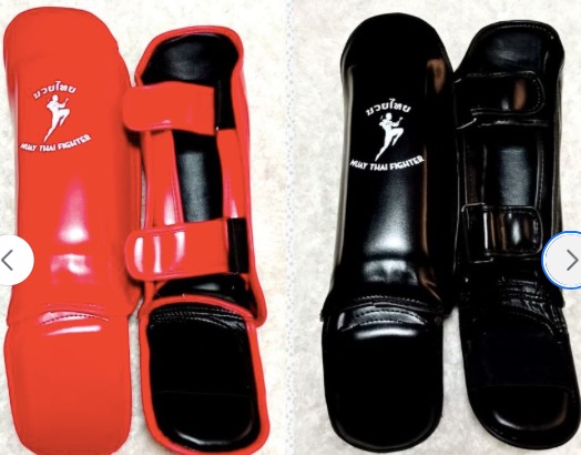 Muay Thai Shin Guard Made In Thailand Red Black Size S M L XL Original ...