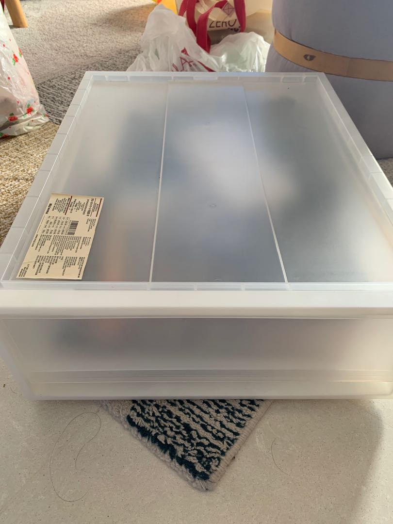 Muji boxes ( w44cm by d55cm by height 18cm ), Furniture & Home Living ...