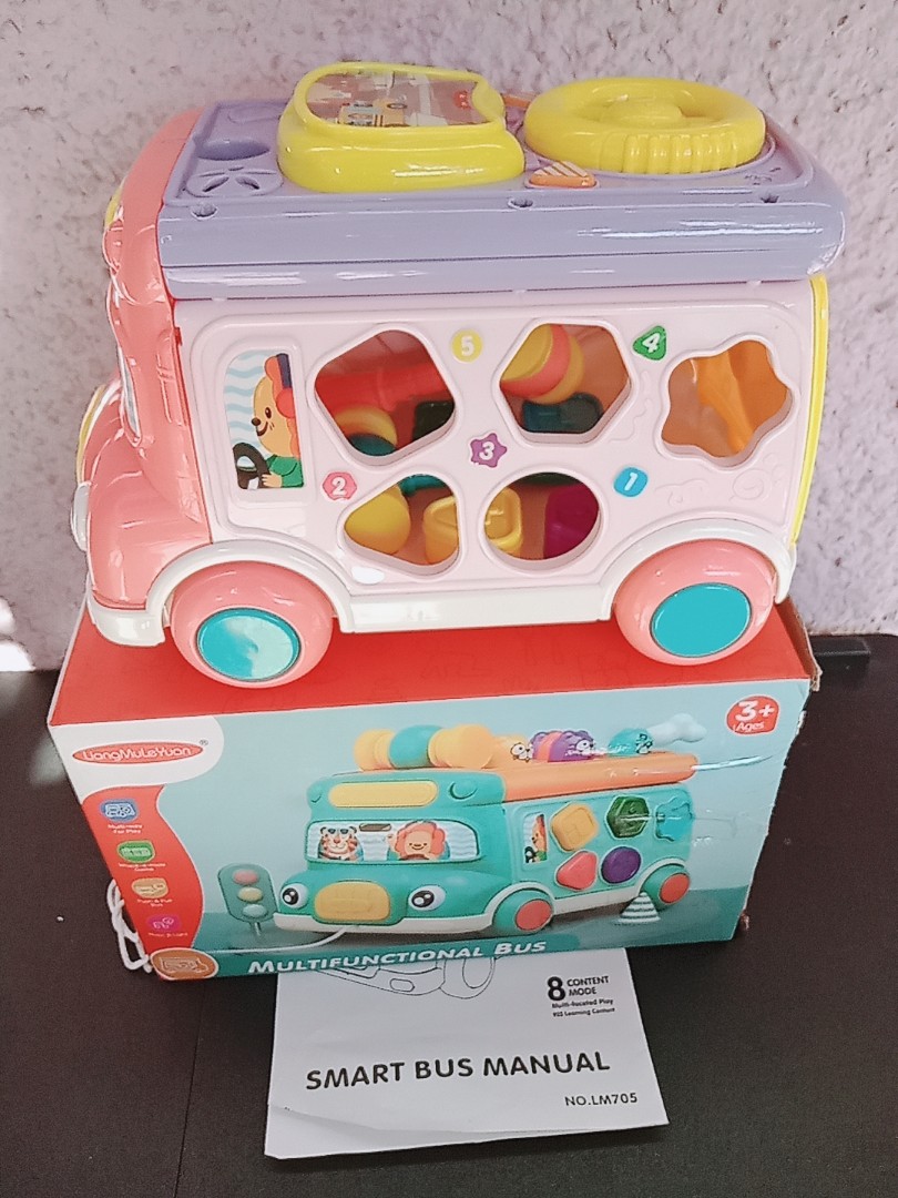 Multifunctional Bus Toy Light Hammer Knocking Game Activity with Sound ...