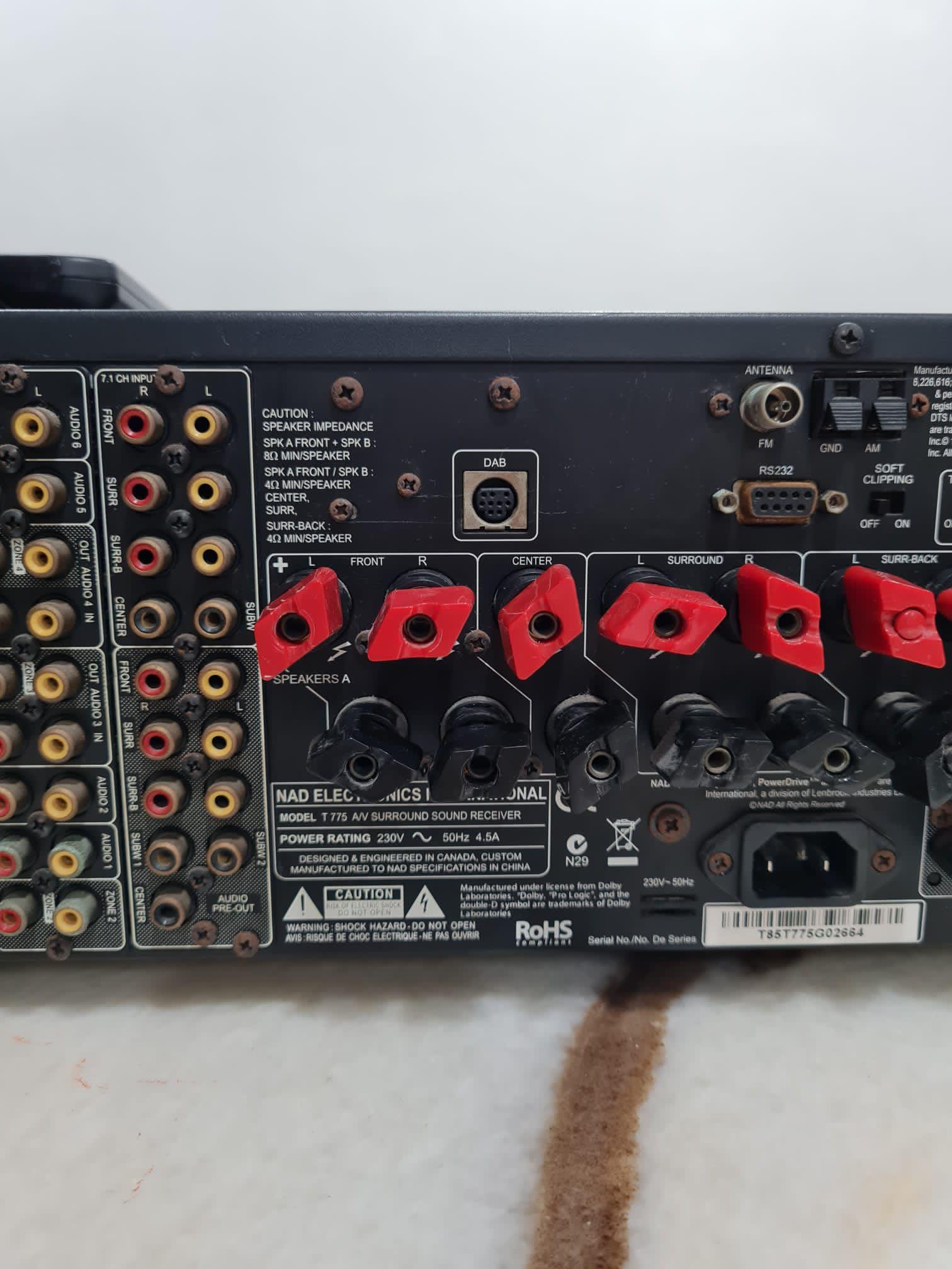 NAD AV SURROUND SOUND RECEIVER T775, Audio, Soundbars, Speakers ...