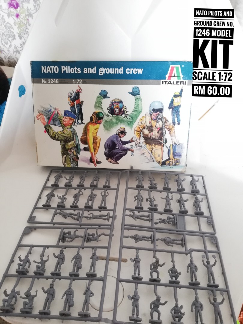 NATO Pilots and Ground Crew No.1246 Model Kit Scale 1 :72, Hobbies ...