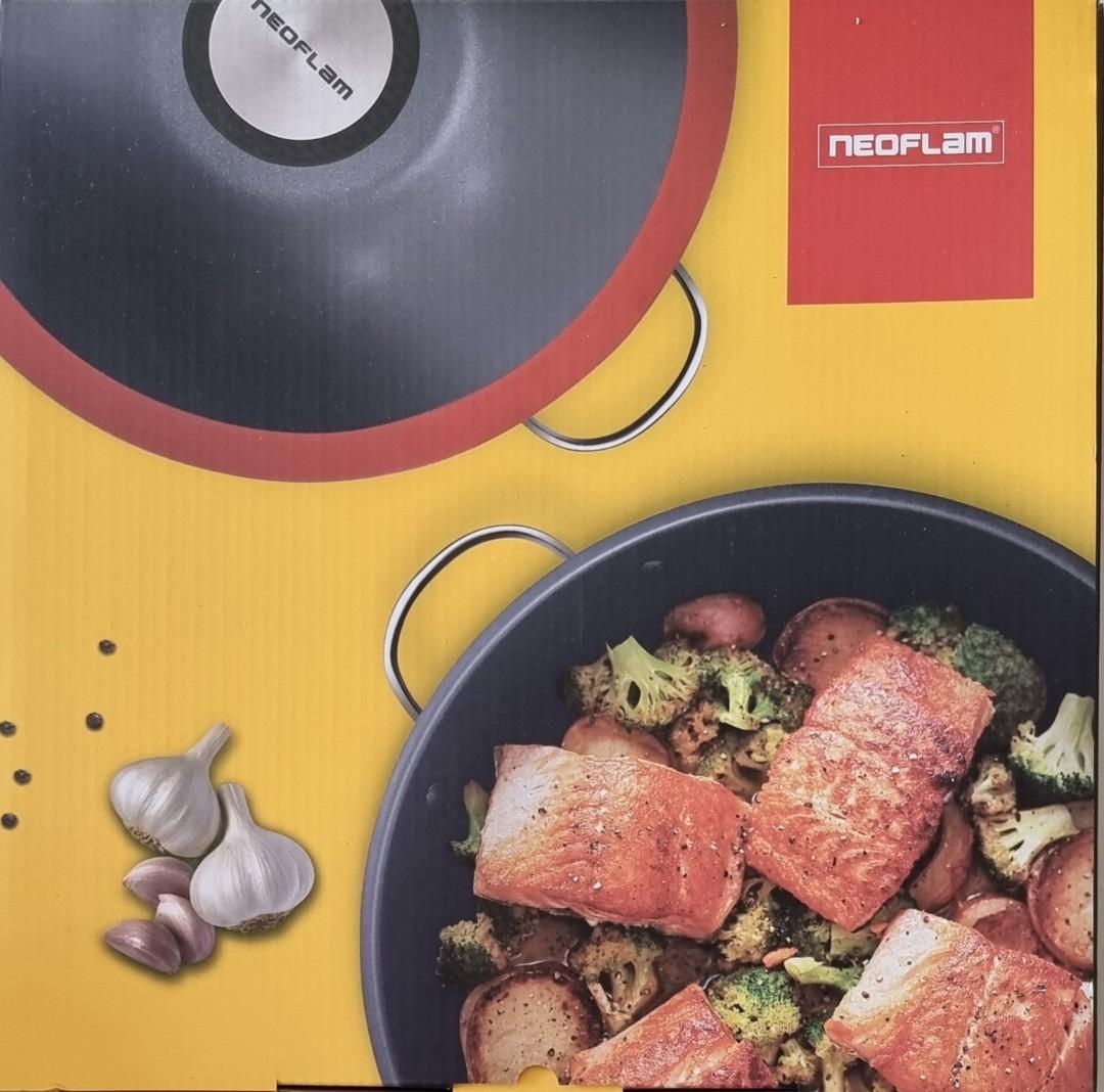 Neoflam Stainless Steel Wok (30cm), Furniture & Home Living ...