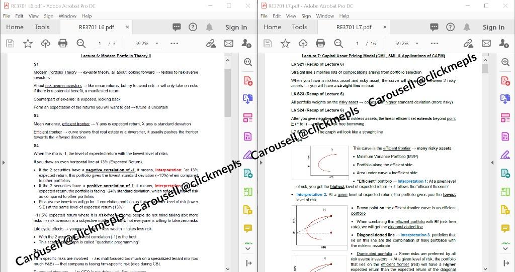 NUS RE3701 Notes (AY2020/2021 Sem 1), Hobbies & Toys, Books & Magazines ...