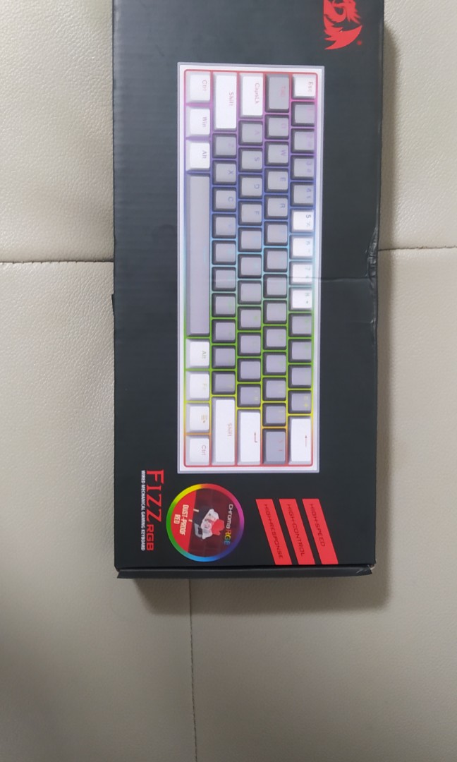 Red Dragon fizz RGB keyboard, Computers & Tech, Parts & Accessories ...