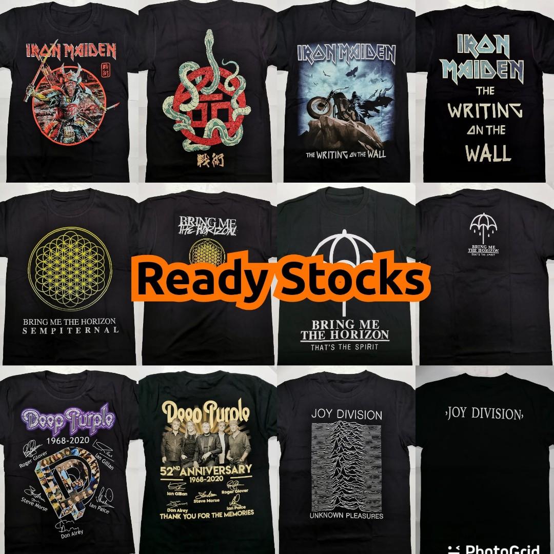 Rock Band T shirt Band Merch ready stocks Billie Eilish Tour, Metallica ...
