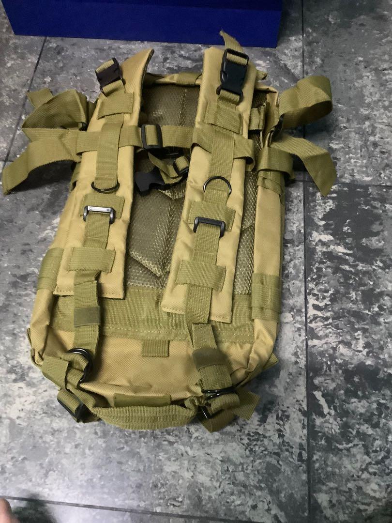 New Saf army tactical bag brown dessert color with original plastic bag ...